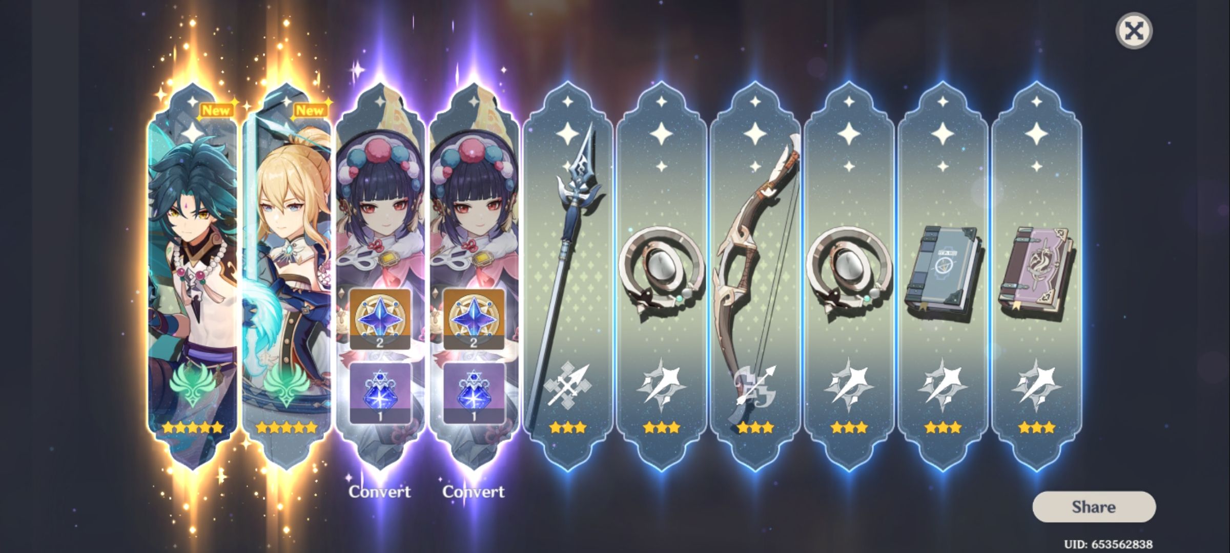 after loosing the 50 to keqing again, got greeted with this on the 4th 10 pull Genshin Impact ...