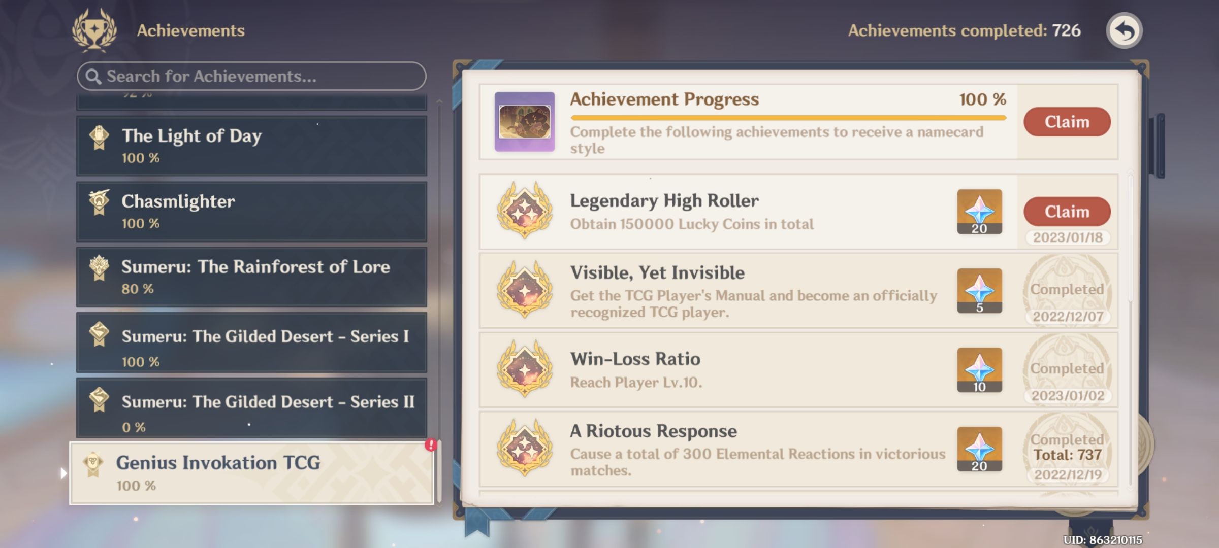 Genius Invocation TCG done!! Genshin Impact | HoYoLAB