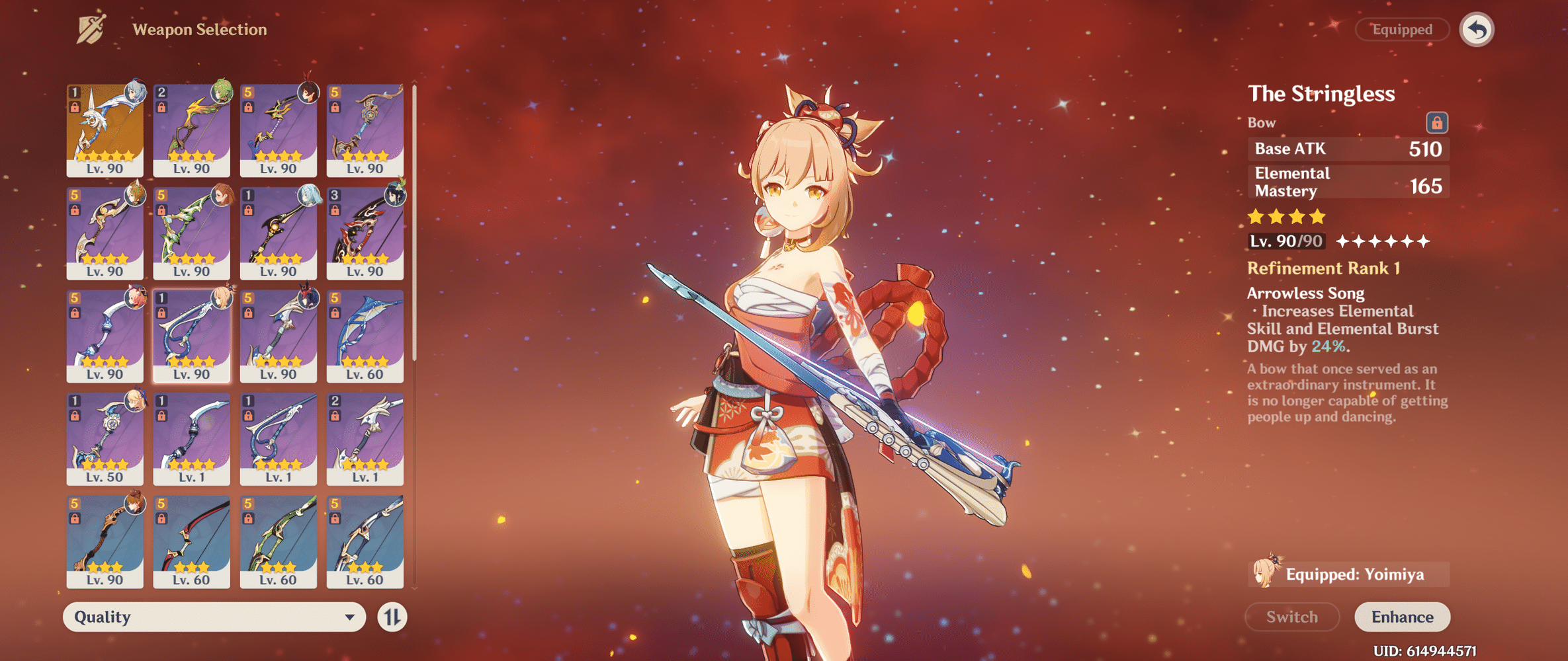 Yoimiya (Shimenawa's Reminiscence) weapon variety. Genshin Impact | HoYoLAB