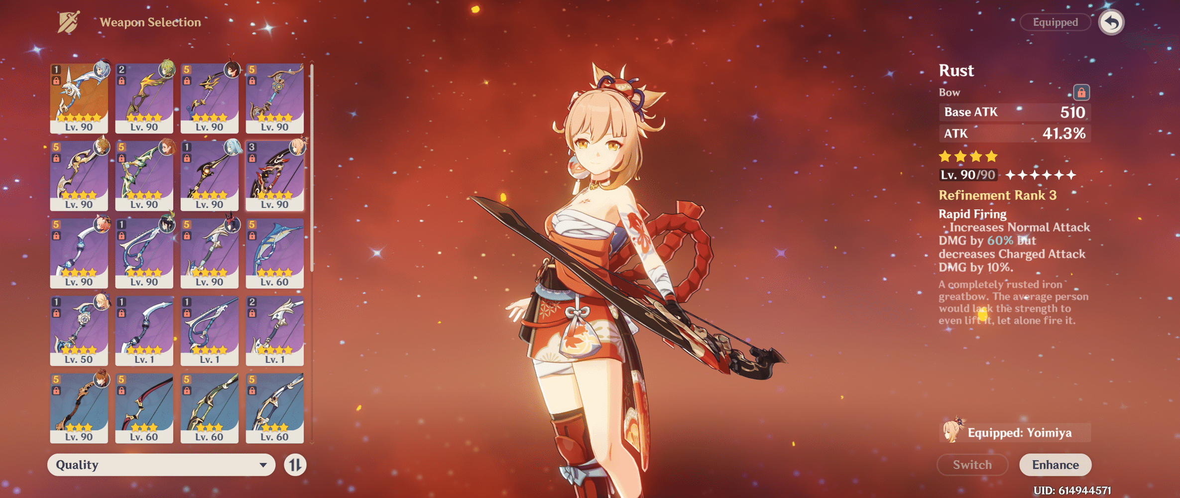 Yoimiya (Shimenawa's Reminiscence) weapon variety. Genshin Impact | HoYoLAB