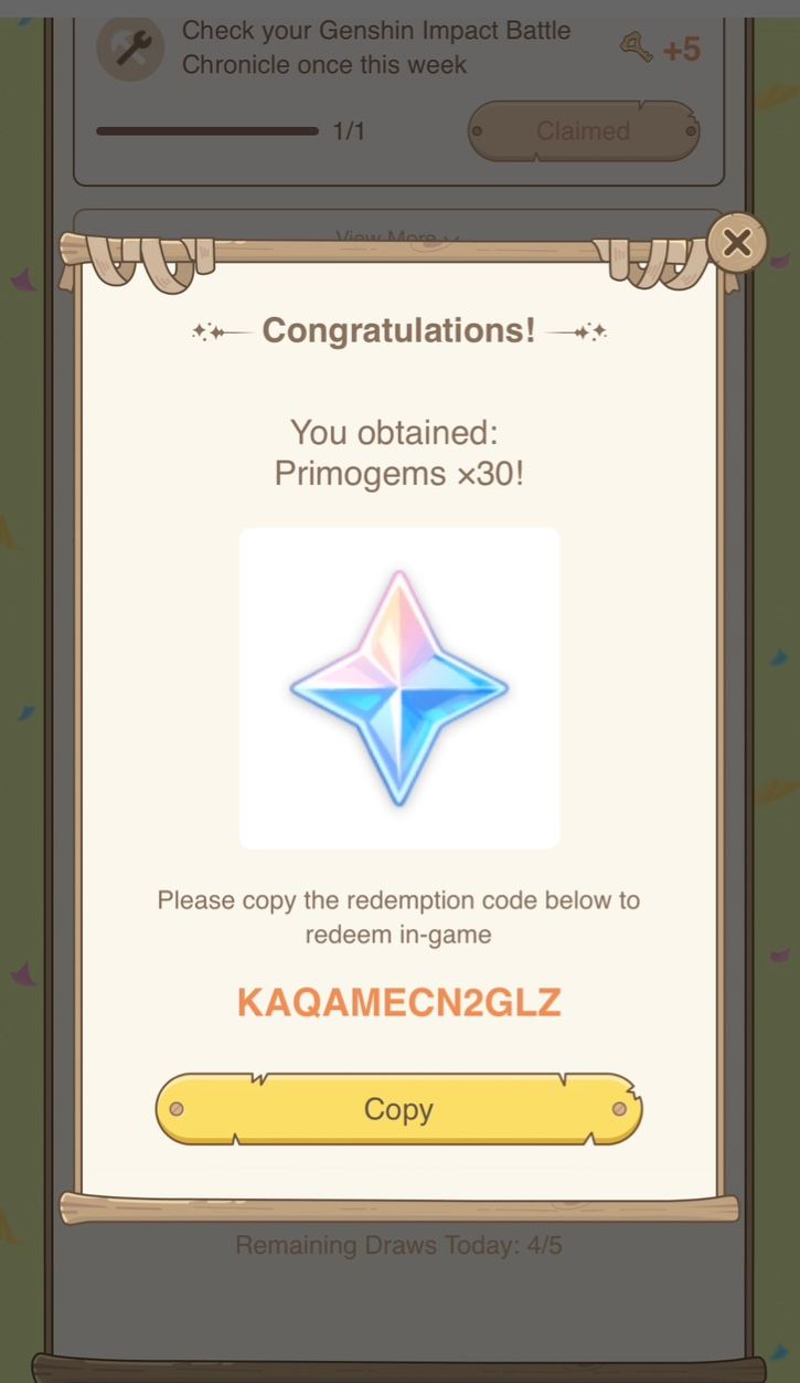 I won primo’s Genshin Impact | HoYoLAB