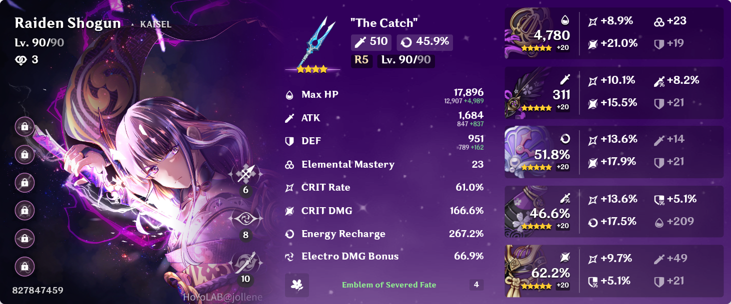 My Raiden build Genshin Impact | HoYoLAB