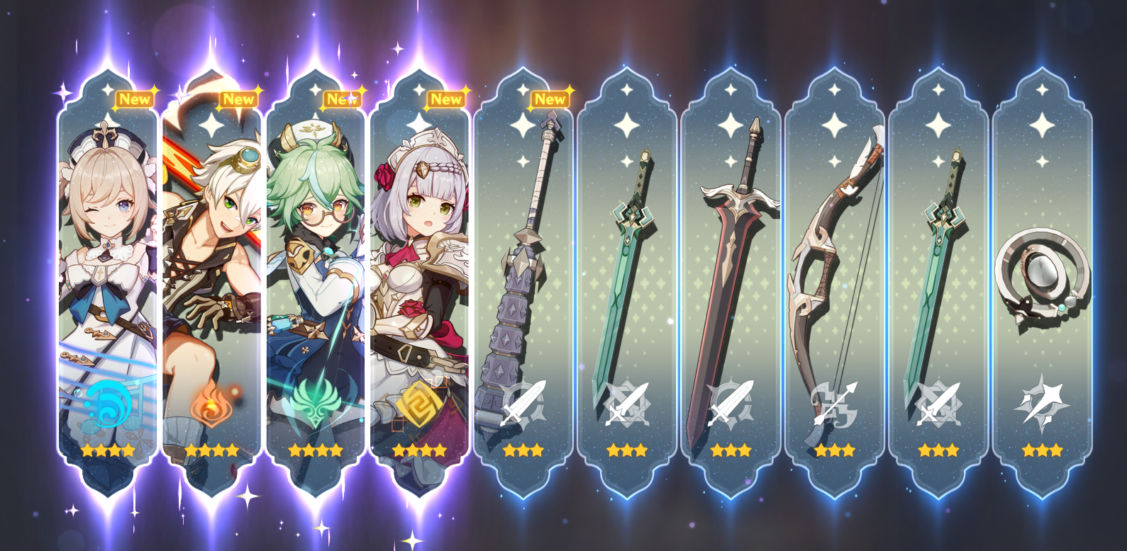 made a new account and what a first pull on newcomer banner Genshin ...