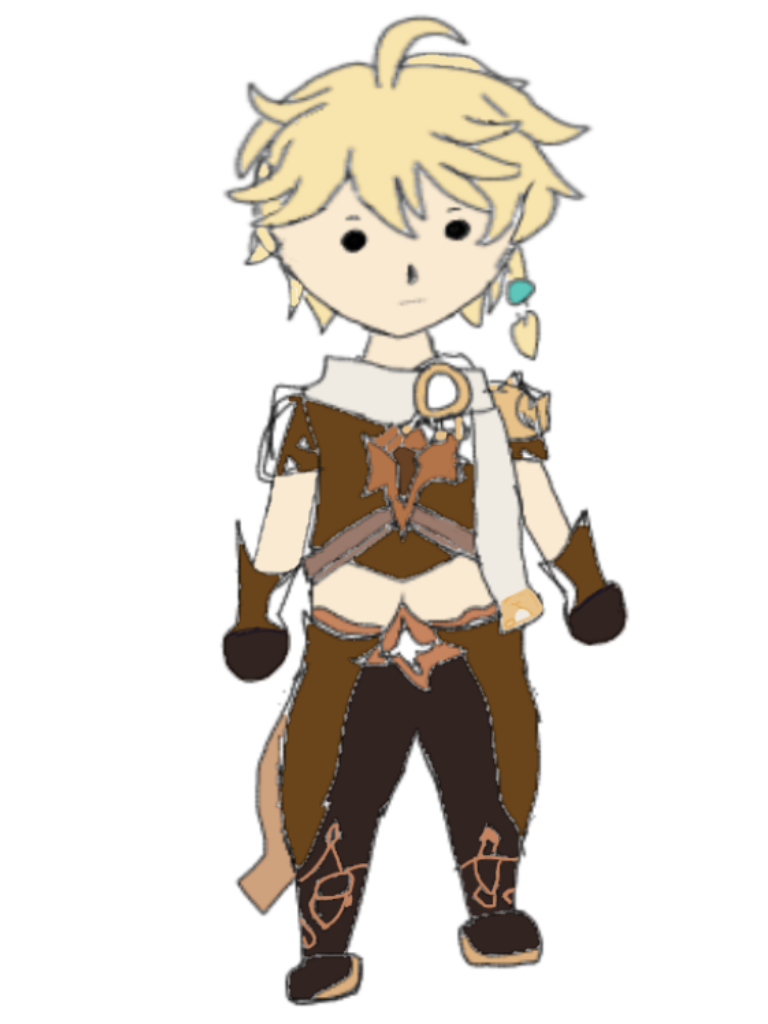 How I drew Aether Genshin Impact | HoYoLAB