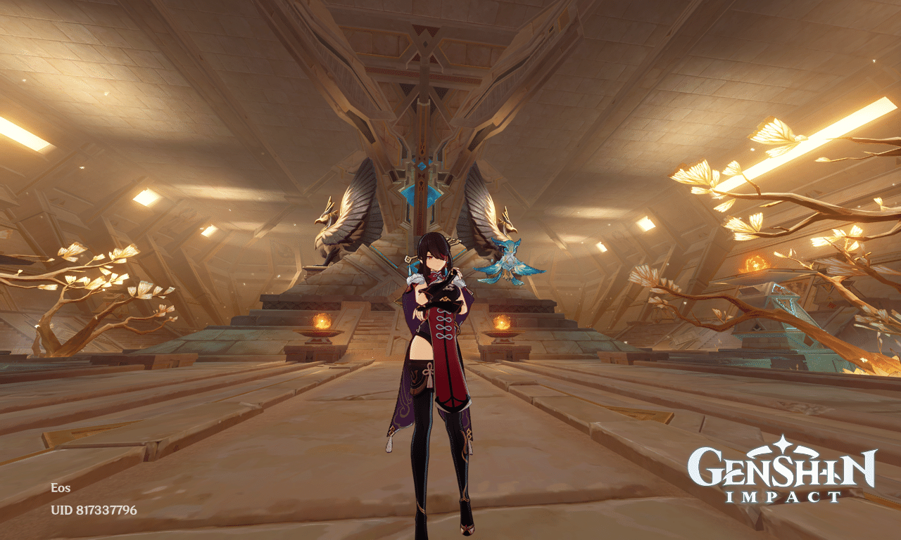 Finally dispersed the sandstorm at the top of this pyramid Genshin ...