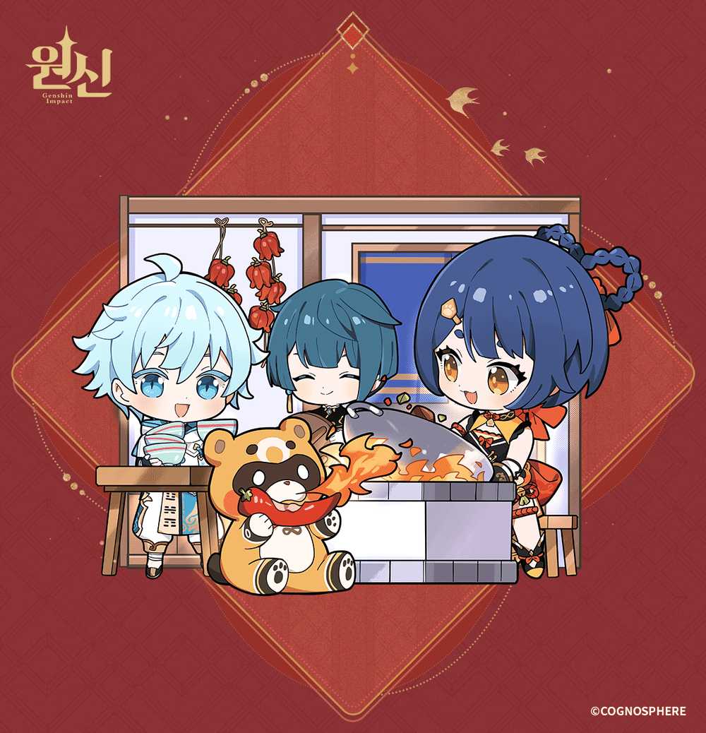 원신 캐릭터 스티커 일러스트 공개 | 플레이스테이션 정보