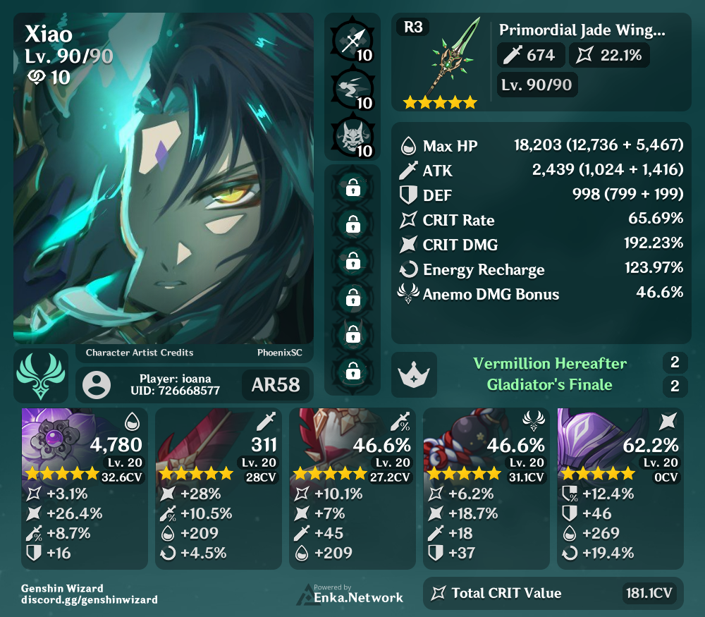 my xiao build Genshin Impact | HoYoLAB