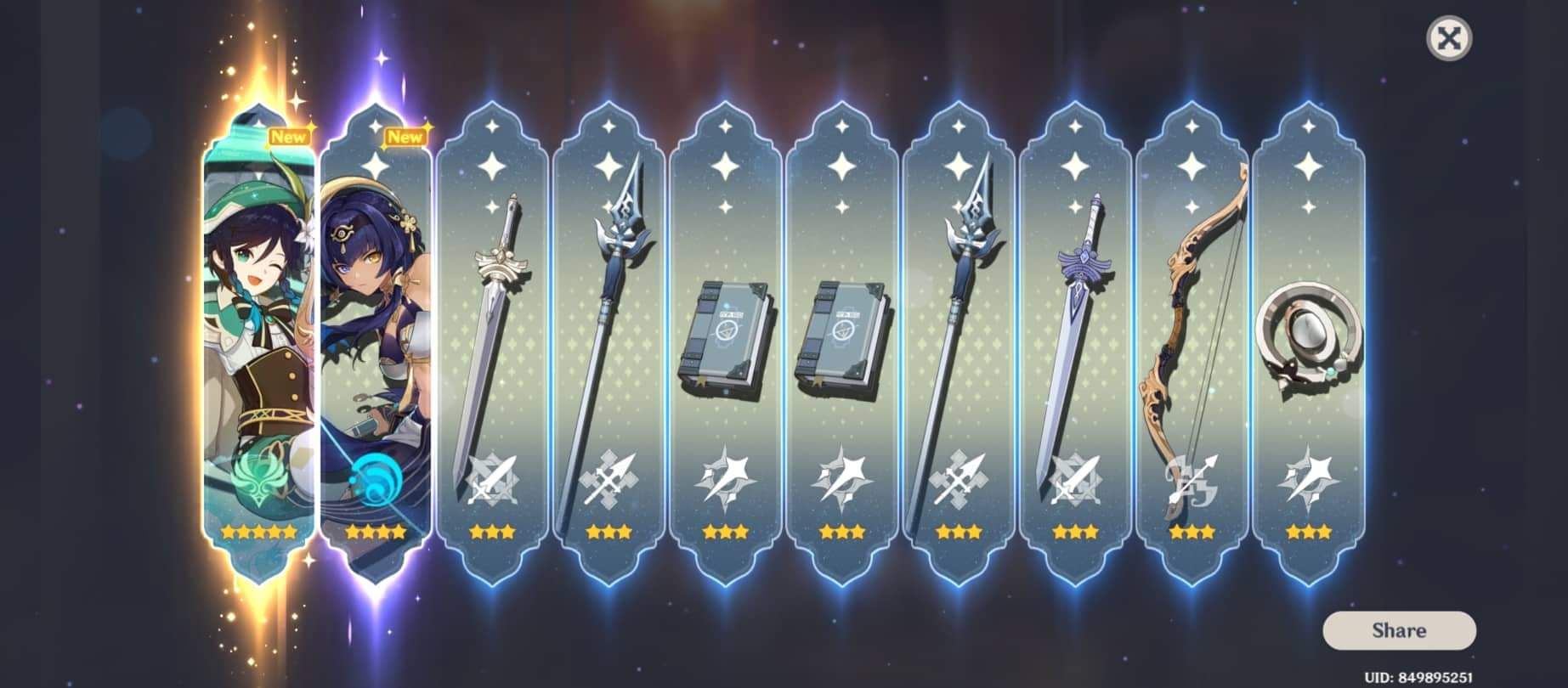 My pulls for the past banners Genshin Impact | HoYoLAB