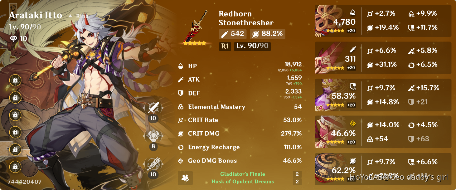 Arataki Itto build Genshin Impact | HoYoLAB