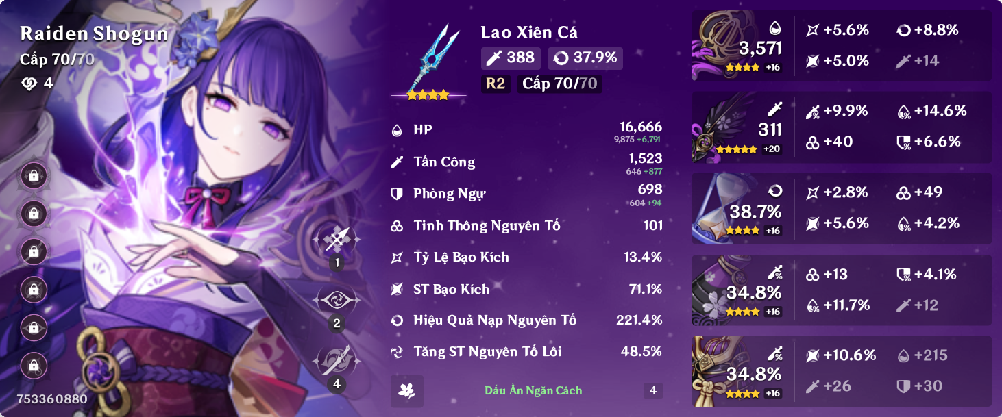 Có ai chỉ mình cách build raiden shogun ko và theo hướng DPS hay ...