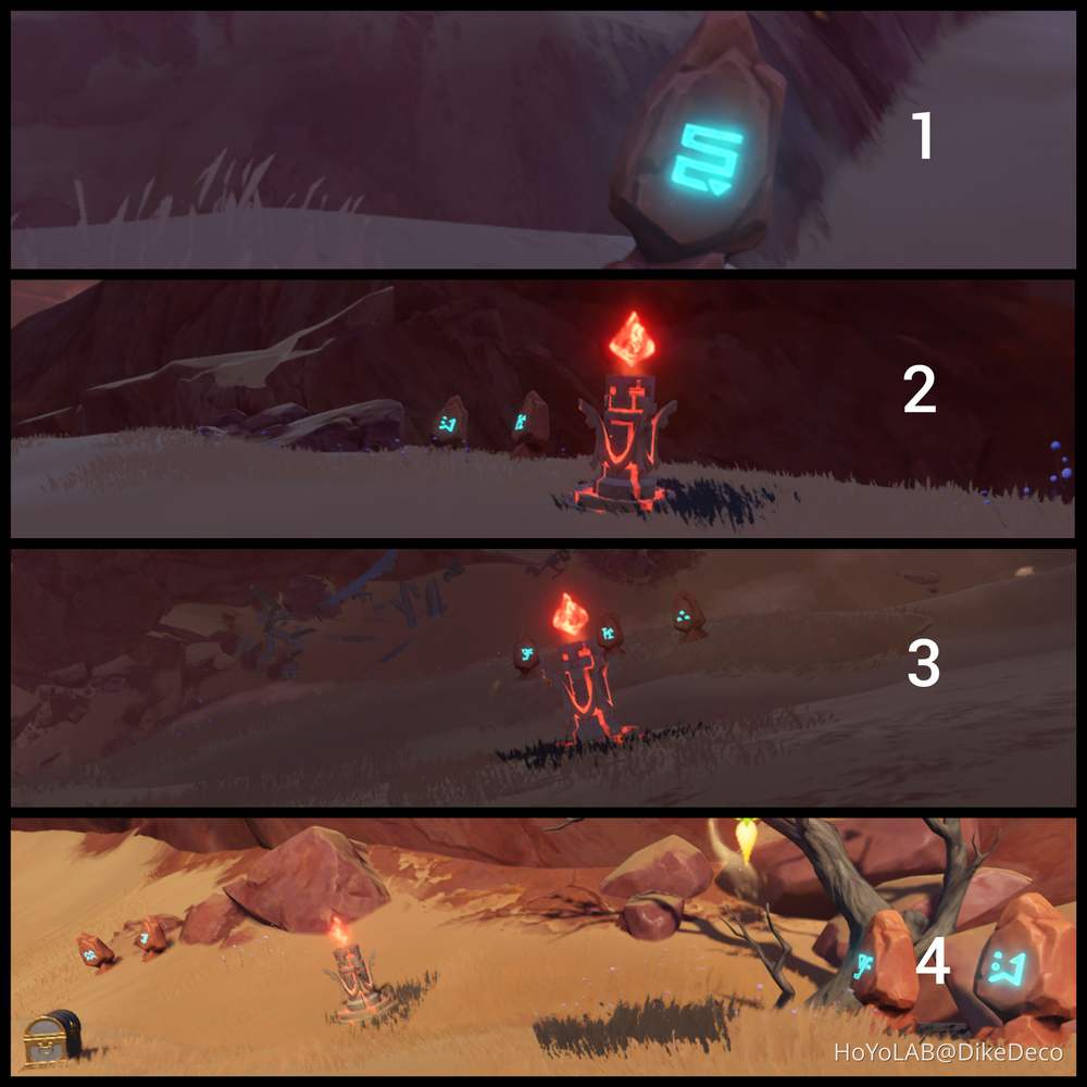 How to solve weathered obelisk and pyro totem puzzle in Passage of ...