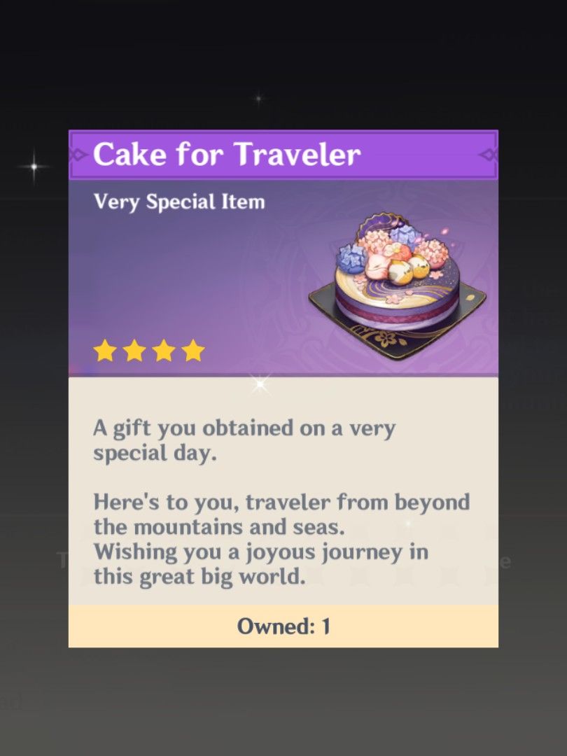 My first ever Bday Cake as a Traveler 🎂🙏 Genshin Impact | HoYoLAB
