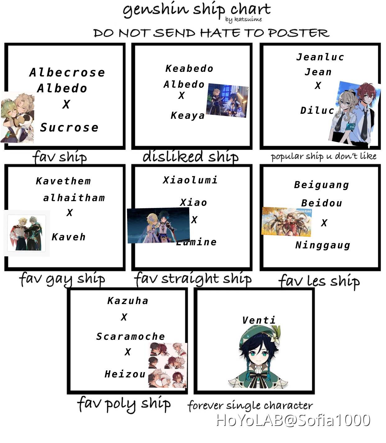 Ship charts! + fan art I used idk artists Genshin Impact | HoYoLAB