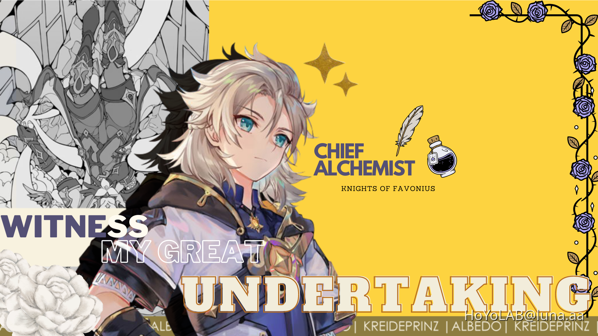 ALBEDO DESKTOP WALLPAPER!! 1920x1080 HD Genshin Impact | HoYoLAB