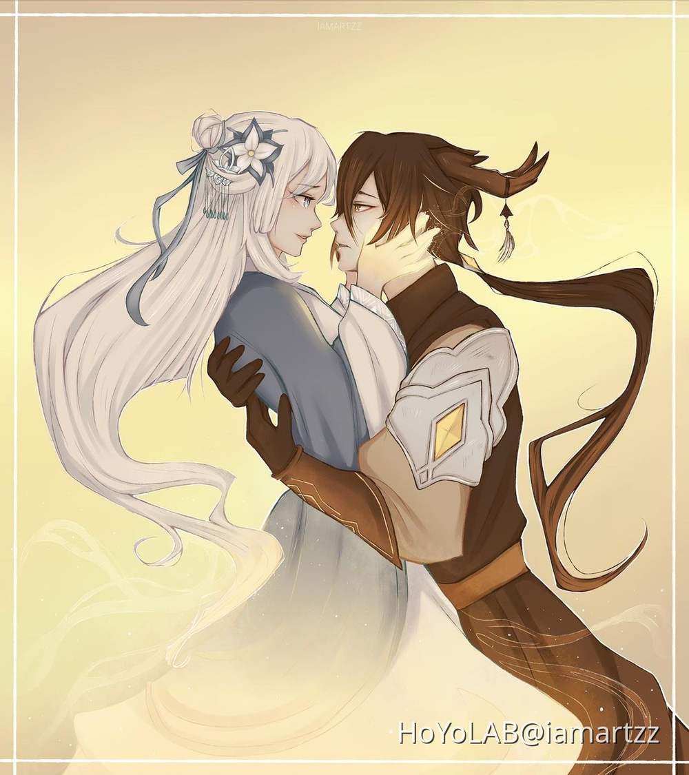 Guizhong and Zhongli fanart 💕 Genshin Impact | HoYoLAB
