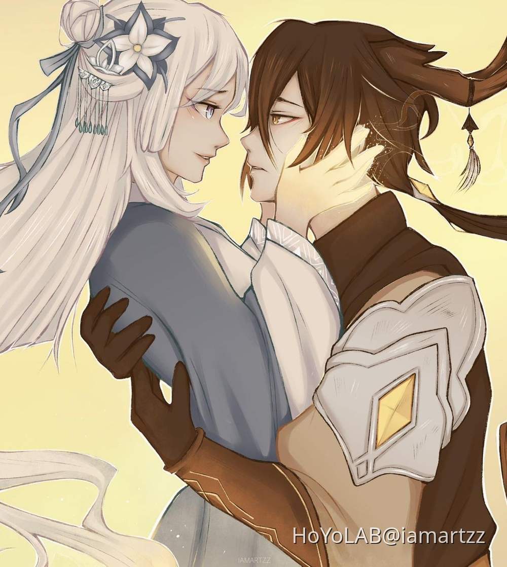 Guizhong and Zhongli fanart 💕 Genshin Impact | HoYoLAB