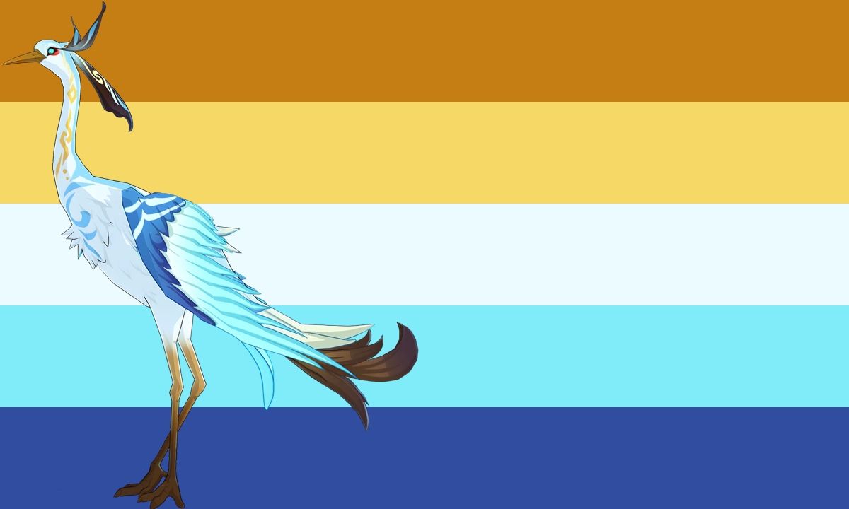 Aroace Flag, But It's Colourpicked From Cloud Retainer Genshin Impact ...