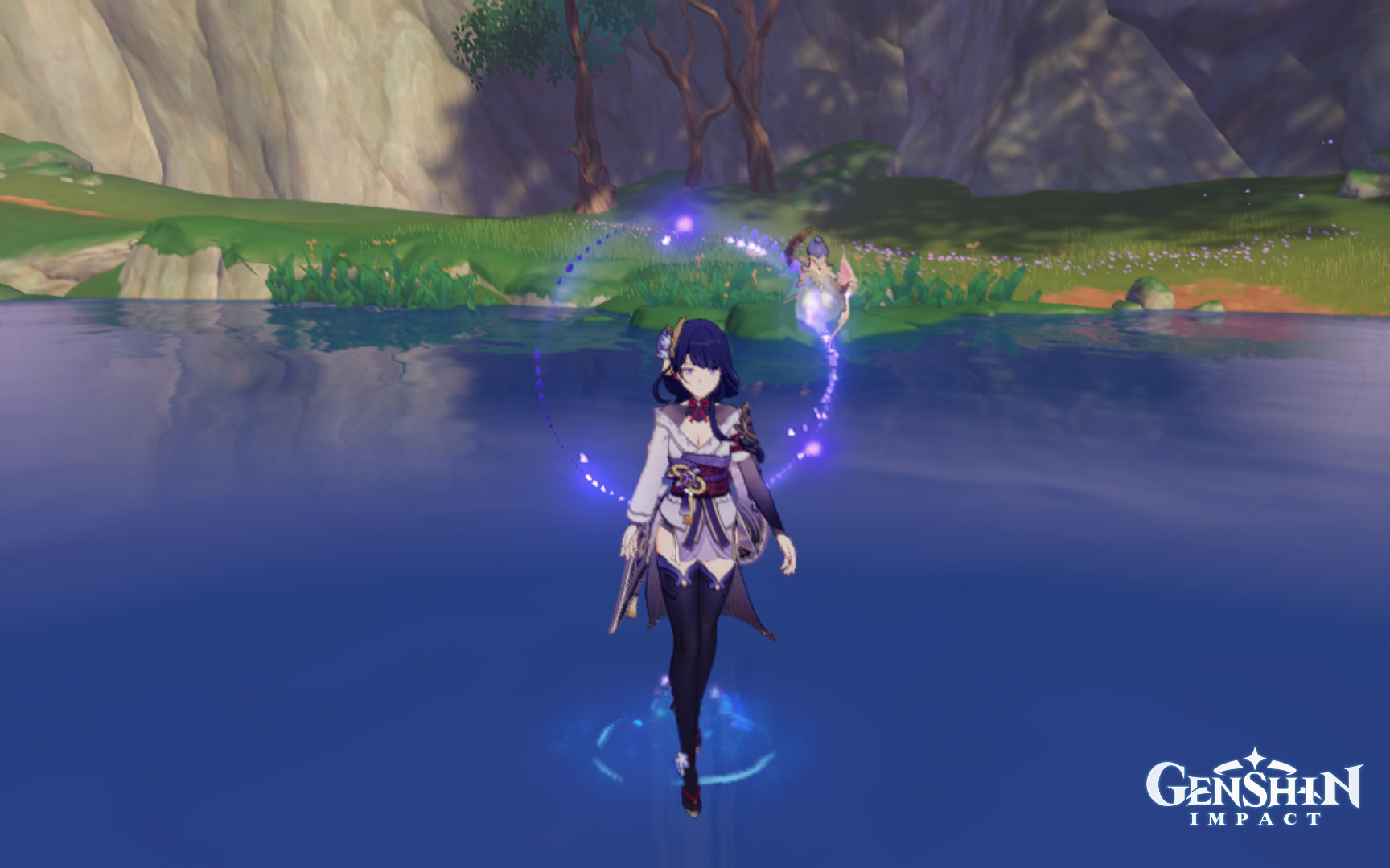 Raiden walking on water Genshin Impact | HoYoLAB