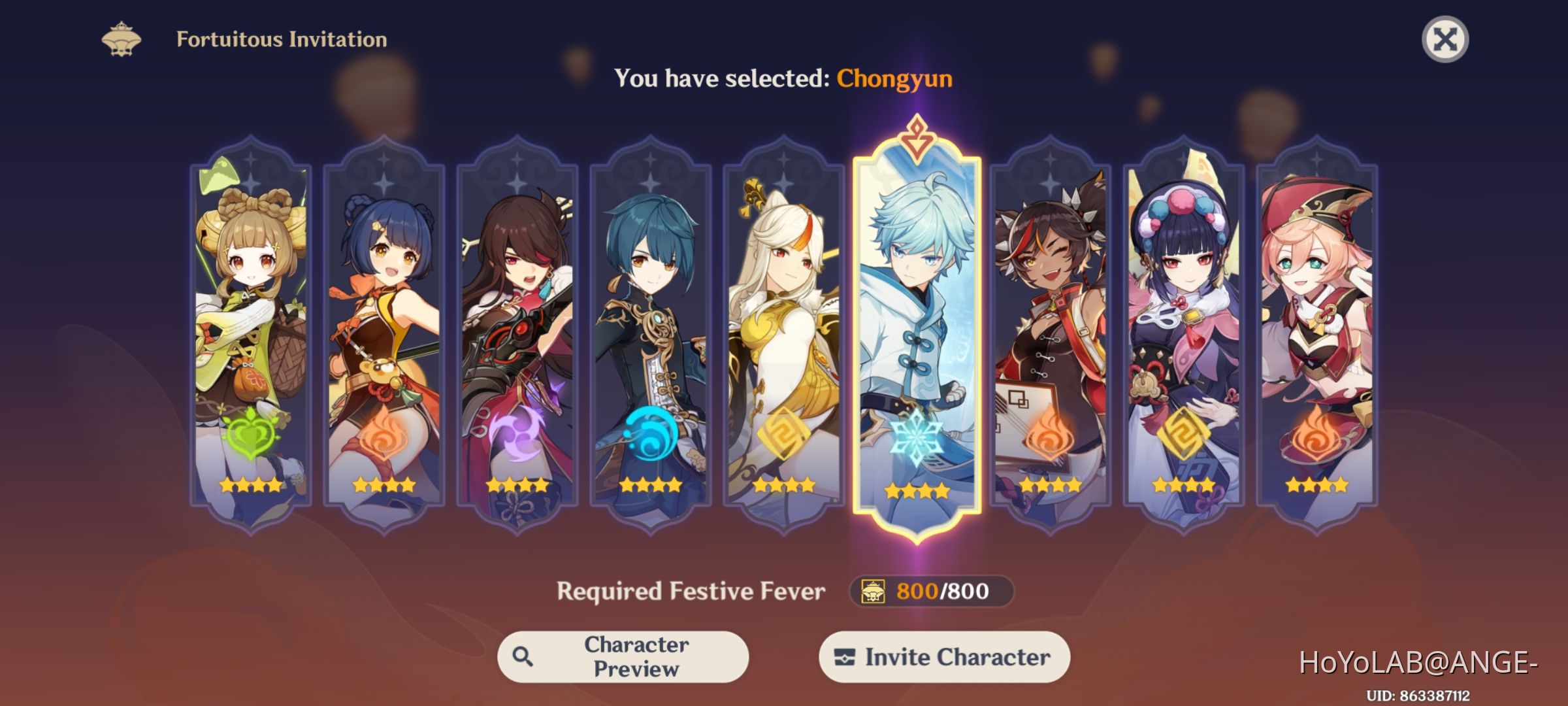 I Finally decided to get Chongyun because I have only one Cyro ...