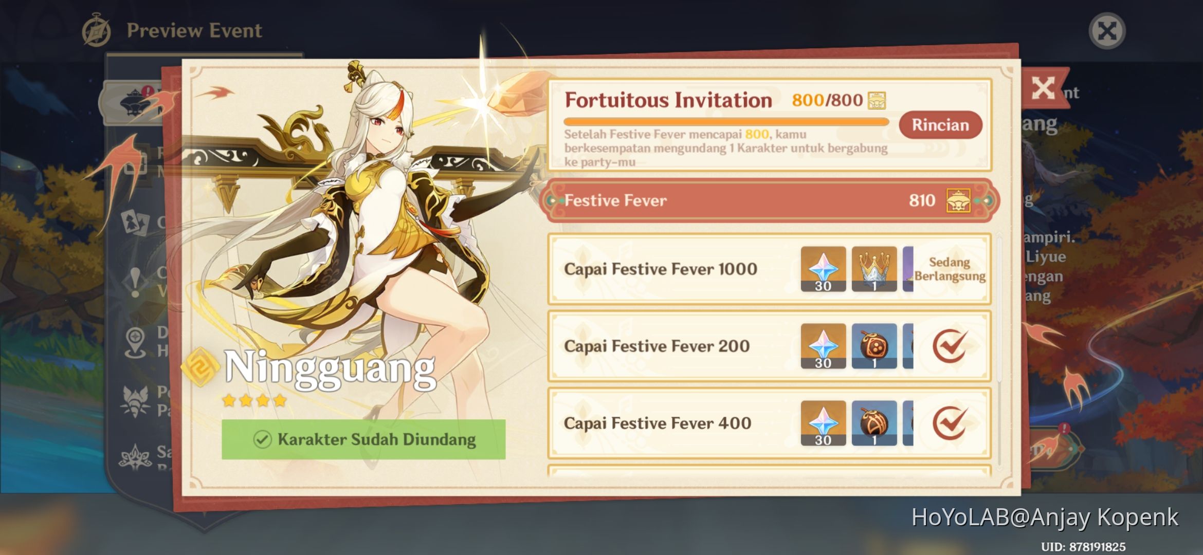 guys di event ini emg bisa dapet karakter yah? gua tadi asal pencet ...