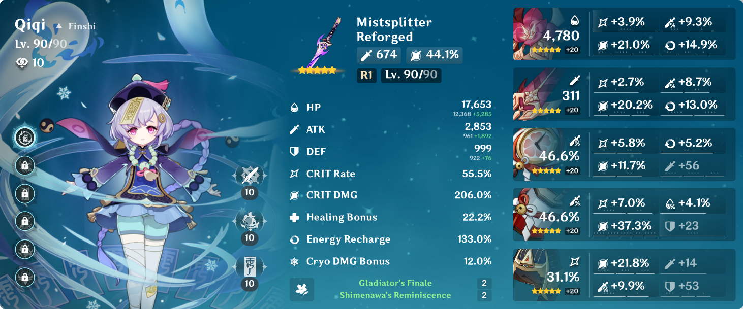 My Qiqi Build Genshin Impact | HoYoLAB