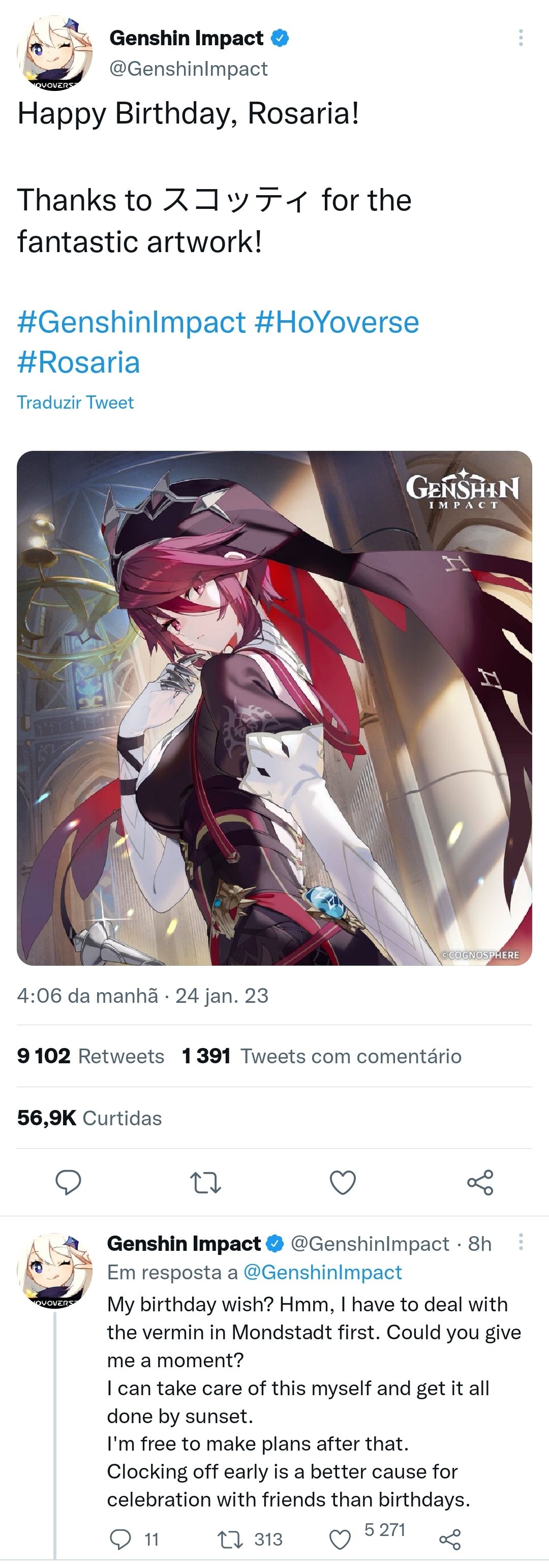 Happy birthday my ice queen. Genshin Impact | HoYoLAB