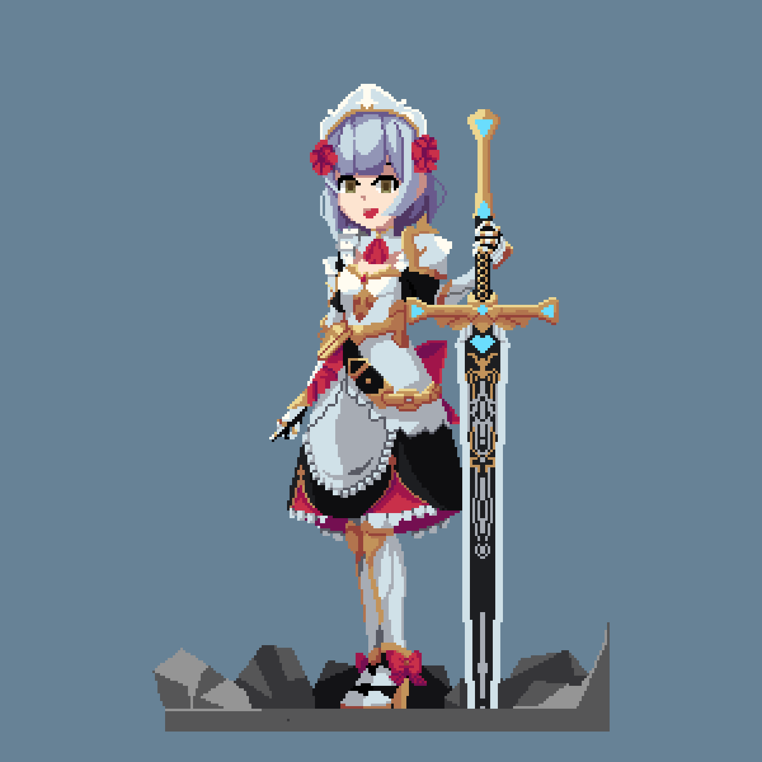 Pixelart Noelle Genshin Impact | HoYoLAB