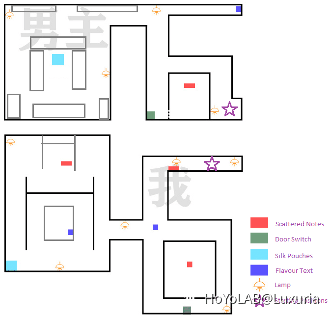 Blizzardous Threads of Red Villa Courtyard maps and walkthrough Tears ...