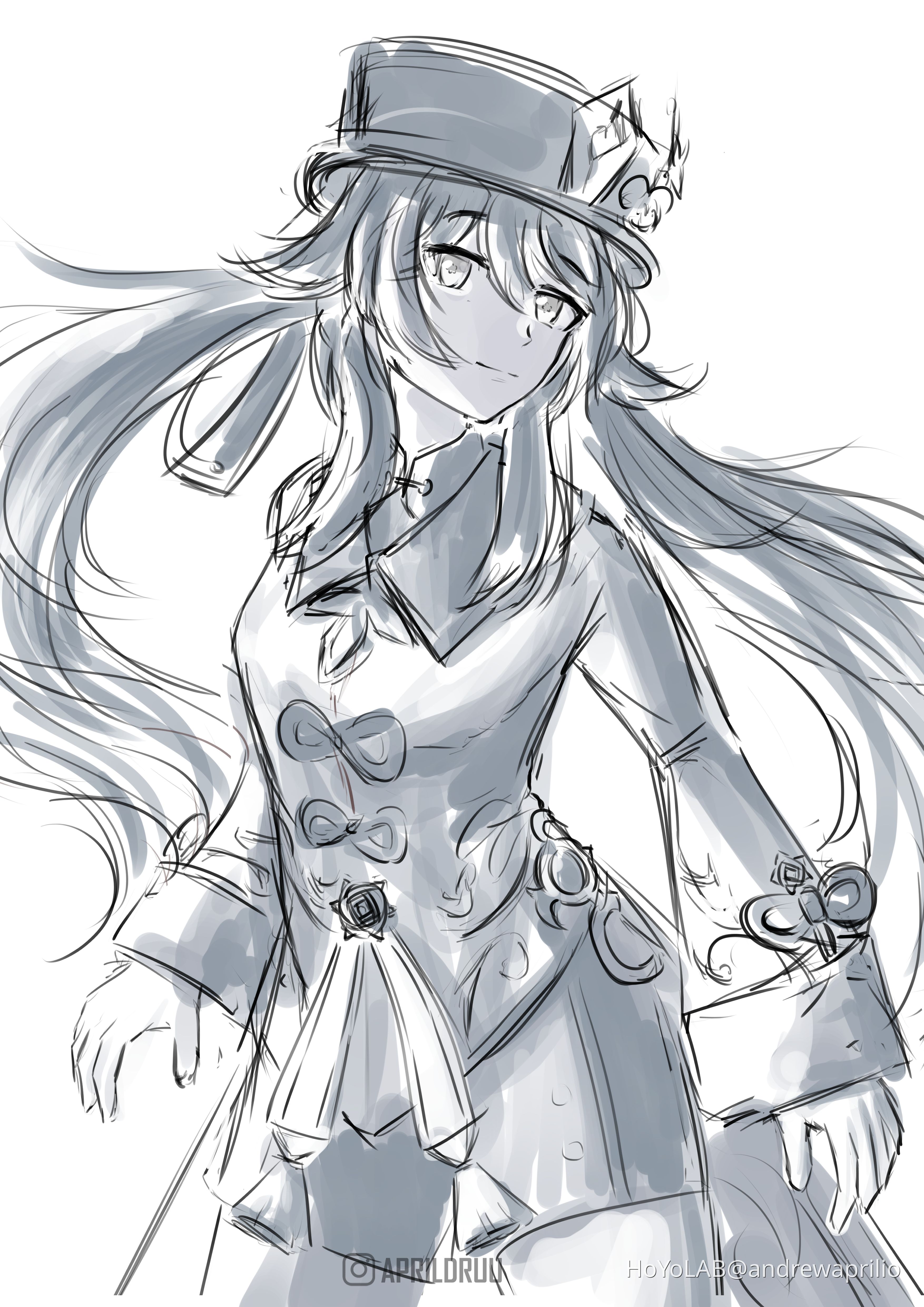 Hutao Sketch Genshin Impact | HoYoLAB