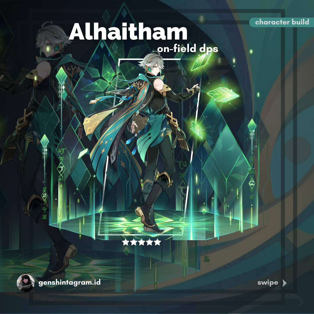 Alhaitham on-field dps build recommendation Genshin Impact | HoYoLAB