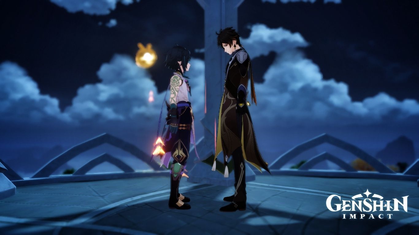 Adeptus Xiao and Rex Lapis discussing something. Genshin Impact | HoYoLAB