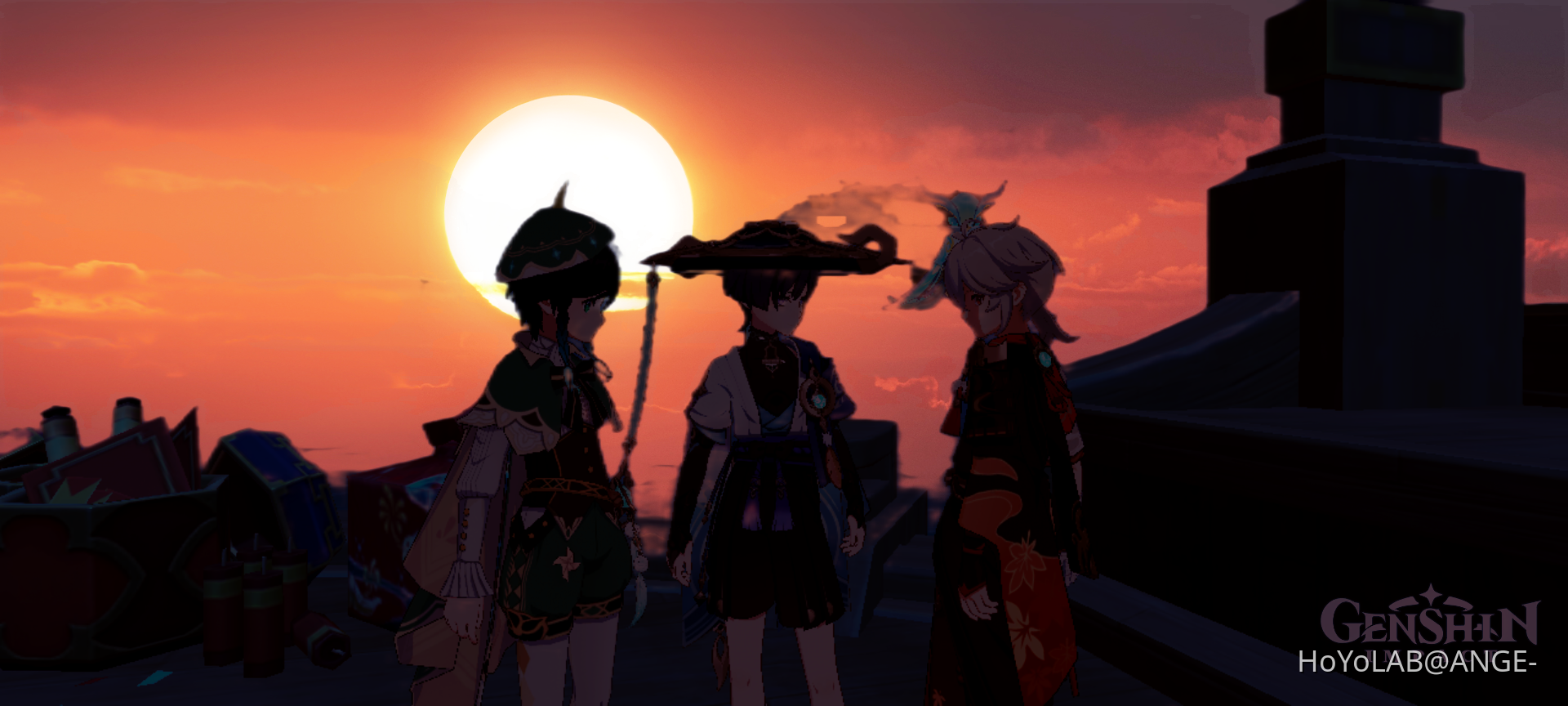 Venti and Kazuha on Beidou's Ship Genshin Impact | HoYoLAB