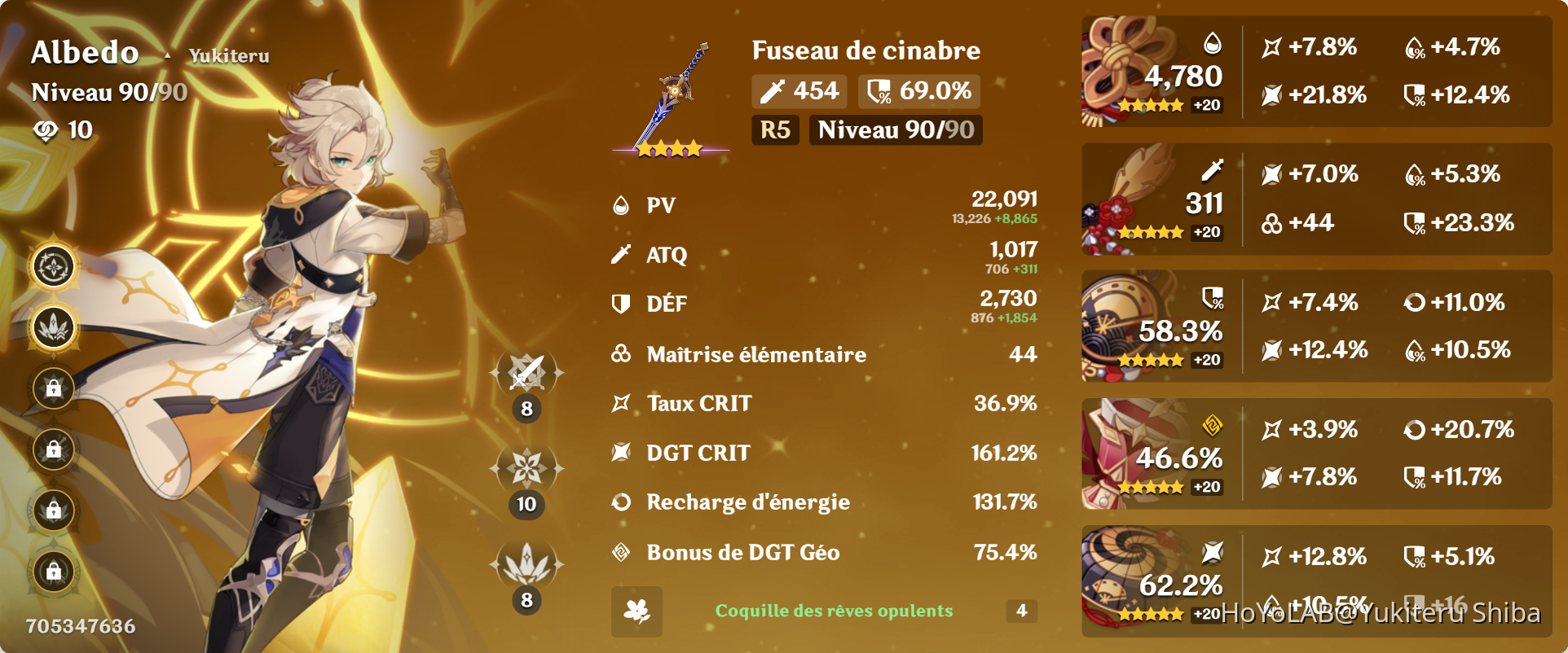 Mes personnages affichés dans le profil Genshin Impact | HoYoLAB