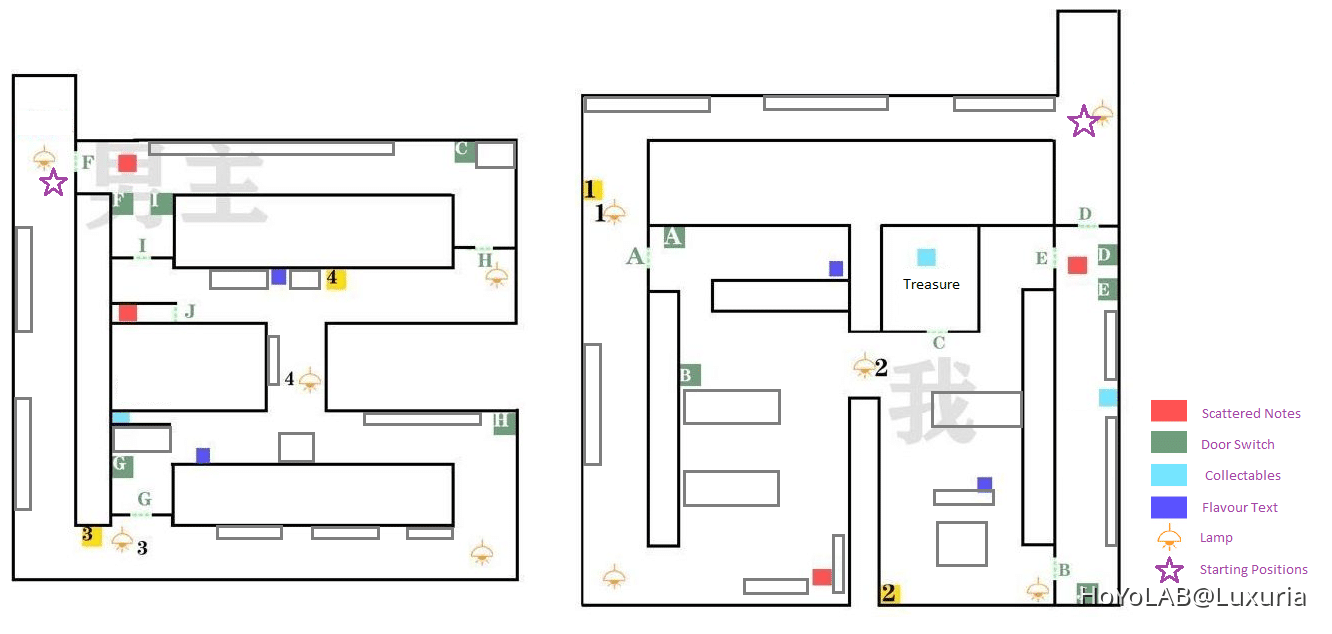 Blizzardous Threads of Red Villa Courtyard maps and walkthrough Tears ...