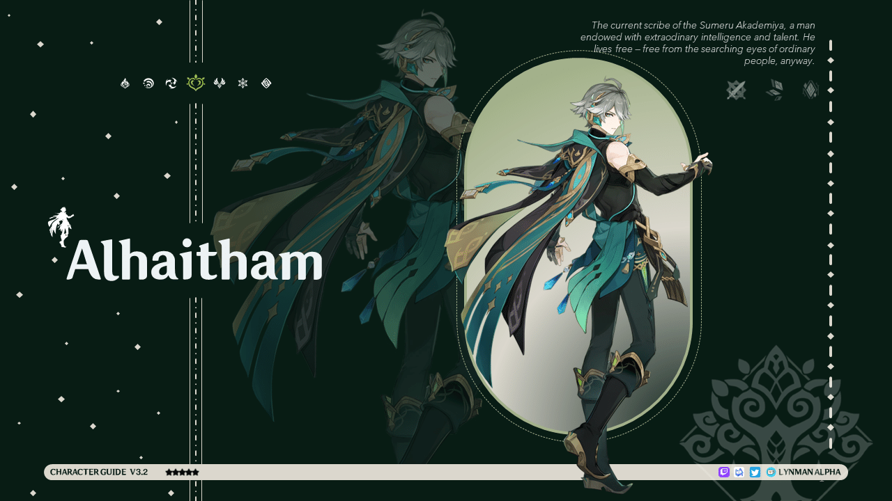 Alhaitham | Character Guide [v3.4] Genshin Impact | HoYoLAB