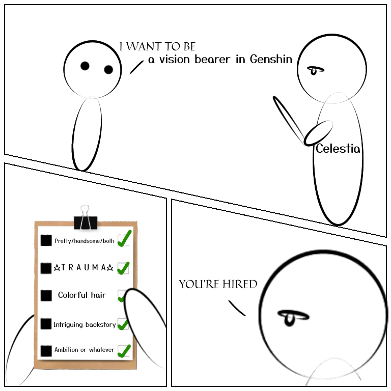 Vision meme (and template) Genshin Impact | HoYoLAB