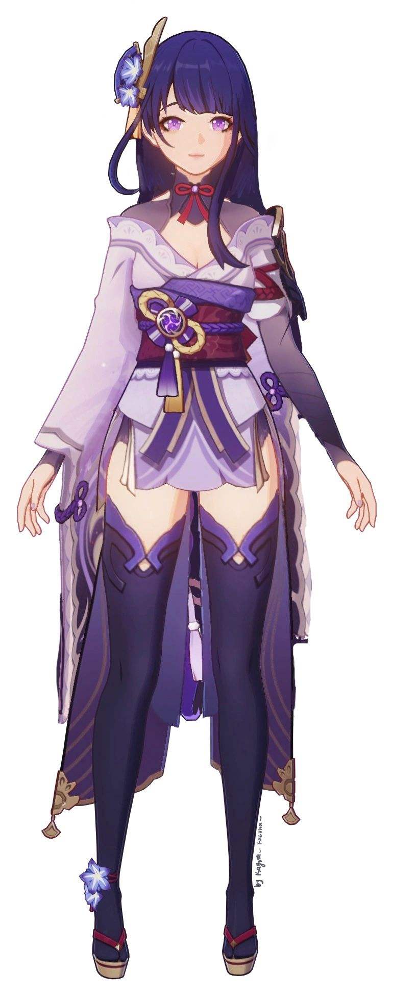 Raiden ei w/ her hair down Genshin Impact | HoYoLAB