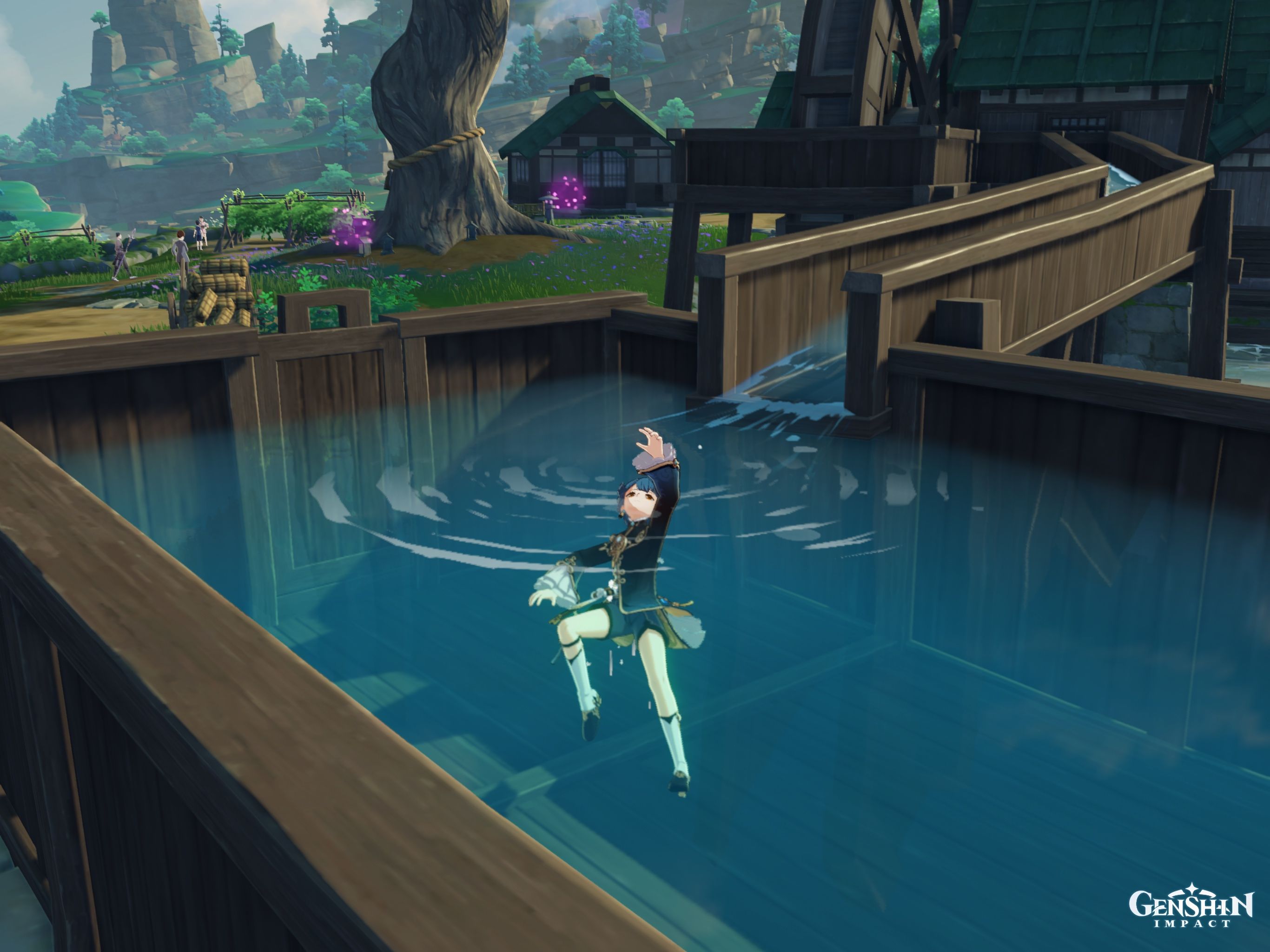 Xingqiu swimming in his private pool Genshin Impact | HoYoLAB