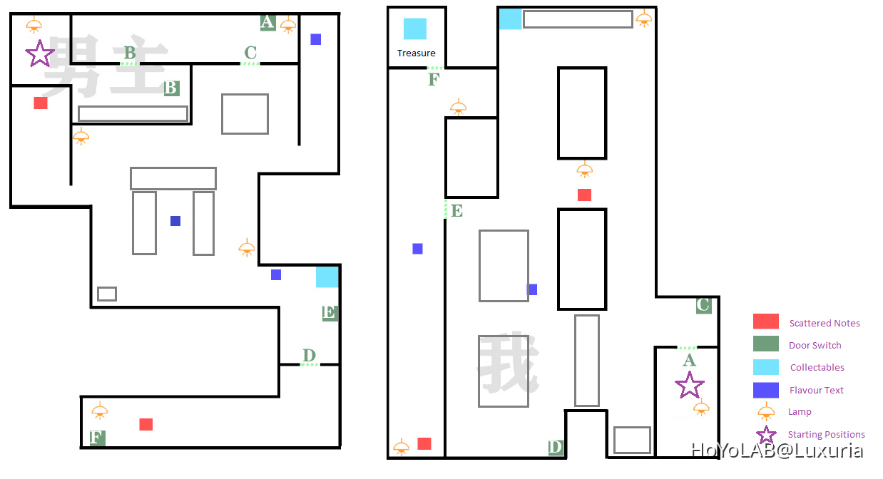 Blizzardous Threads of Red Villa Courtyard maps and walkthrough Tears ...