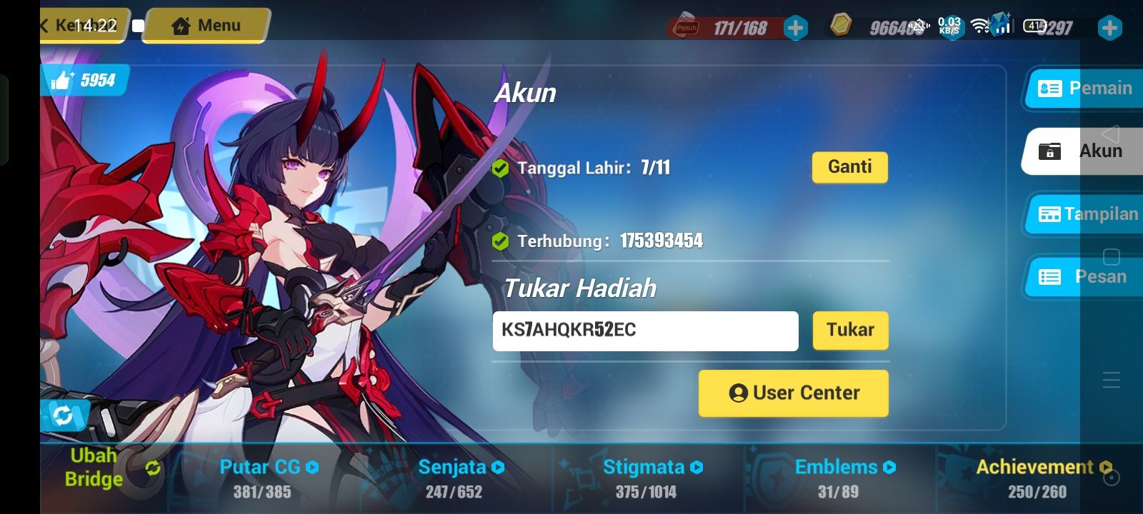 Code redeem Untuk player SEA Honkai Impact 3rd | HoYoLAB
