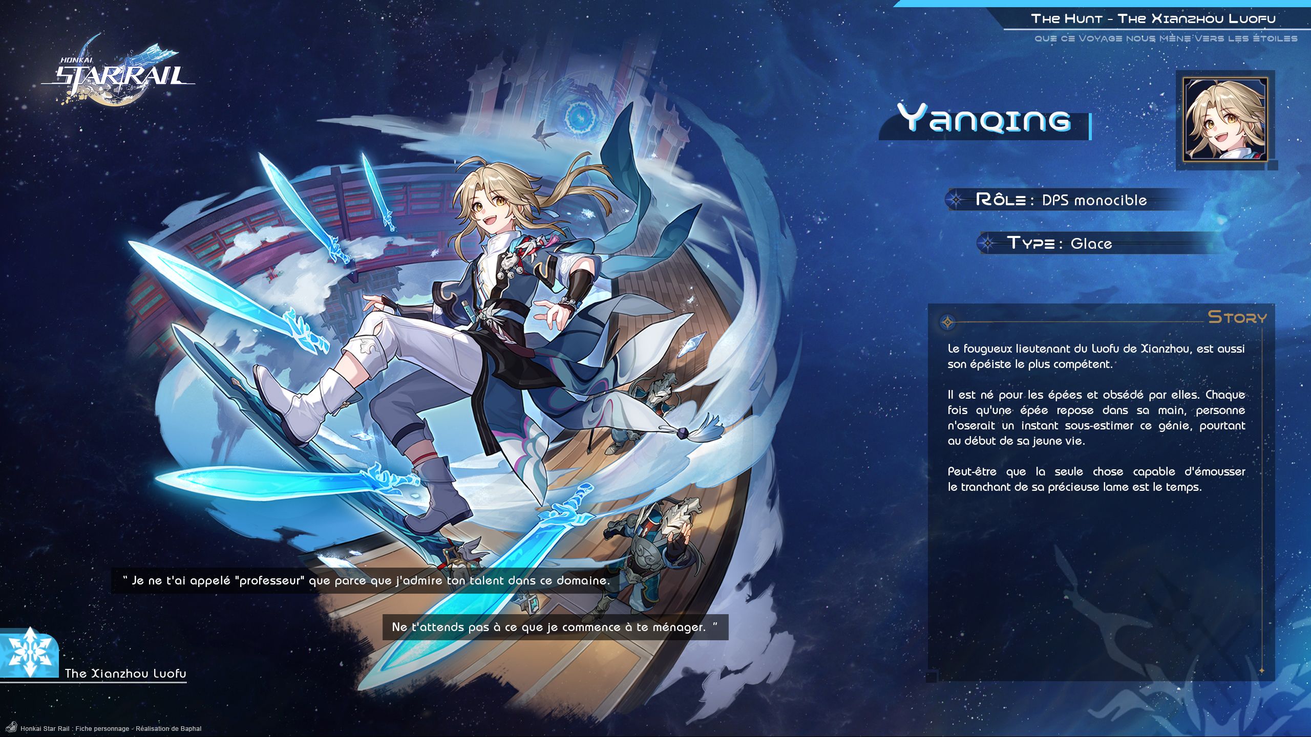 [Fr] Honkai Star Rail - Yanqing, fiche perso Honkai: Star Rail | HoYoLAB