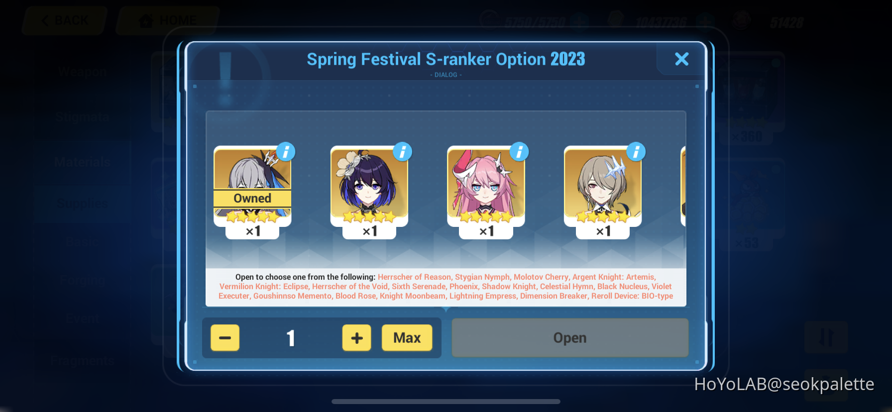 S-Rank Option Honkai Impact 3rd | HoYoLAB