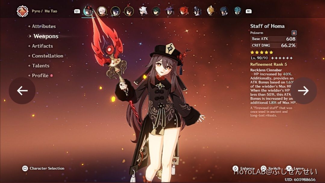 builds for Hu tao/Yelan Genshin Impact | HoYoLAB