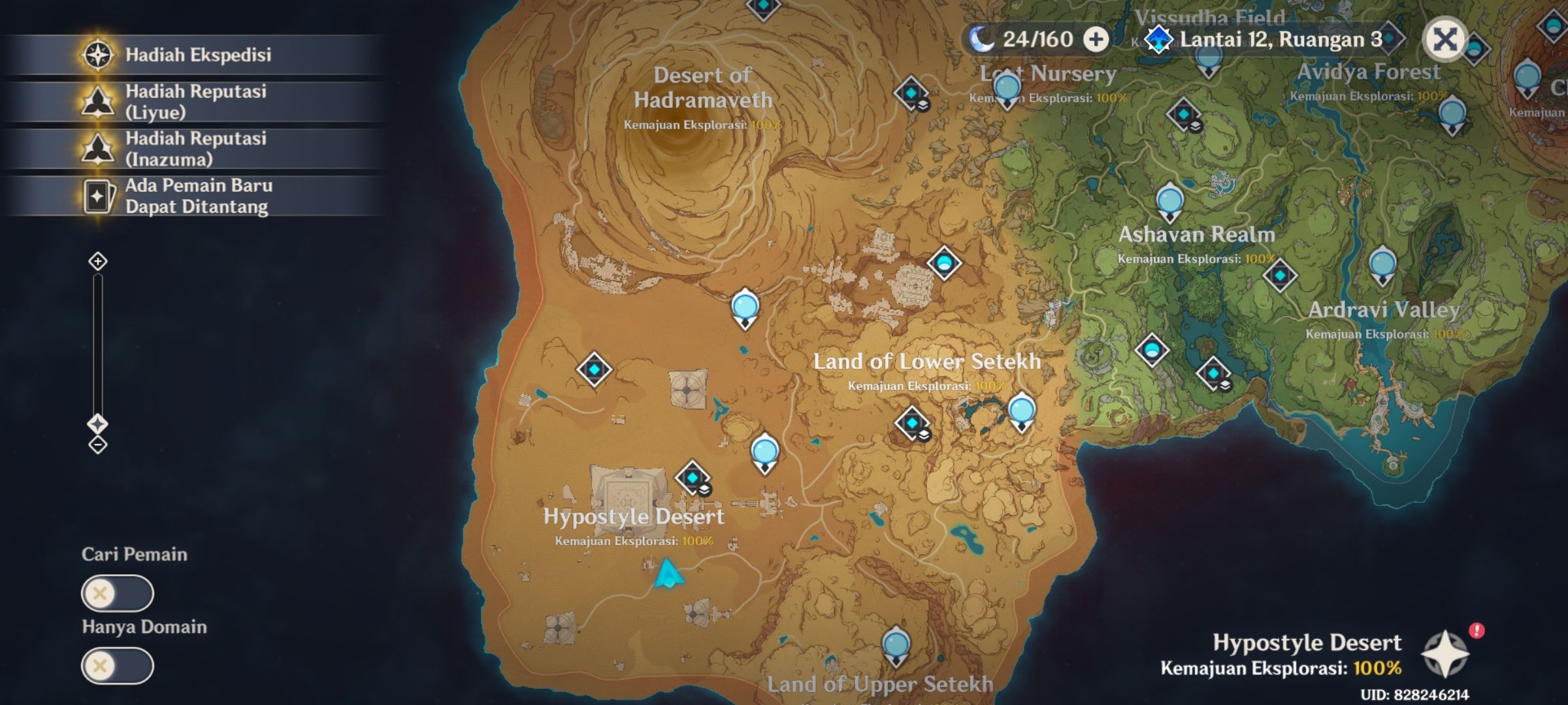 kalo di liat-liat eksplorasi di map udah full 100% Genshin Impact | HoYoLAB