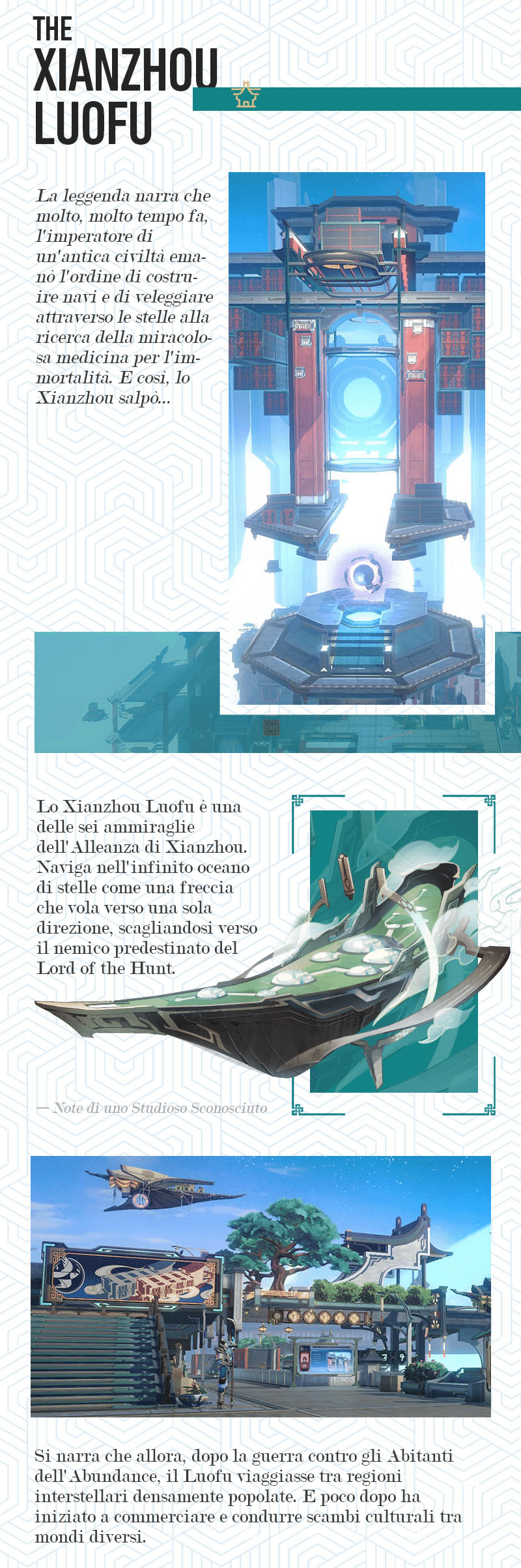 The Xianzhou Luofu｜Traveler's Guide 01 (ITA) Honkai: Star Rail | HoYoLAB