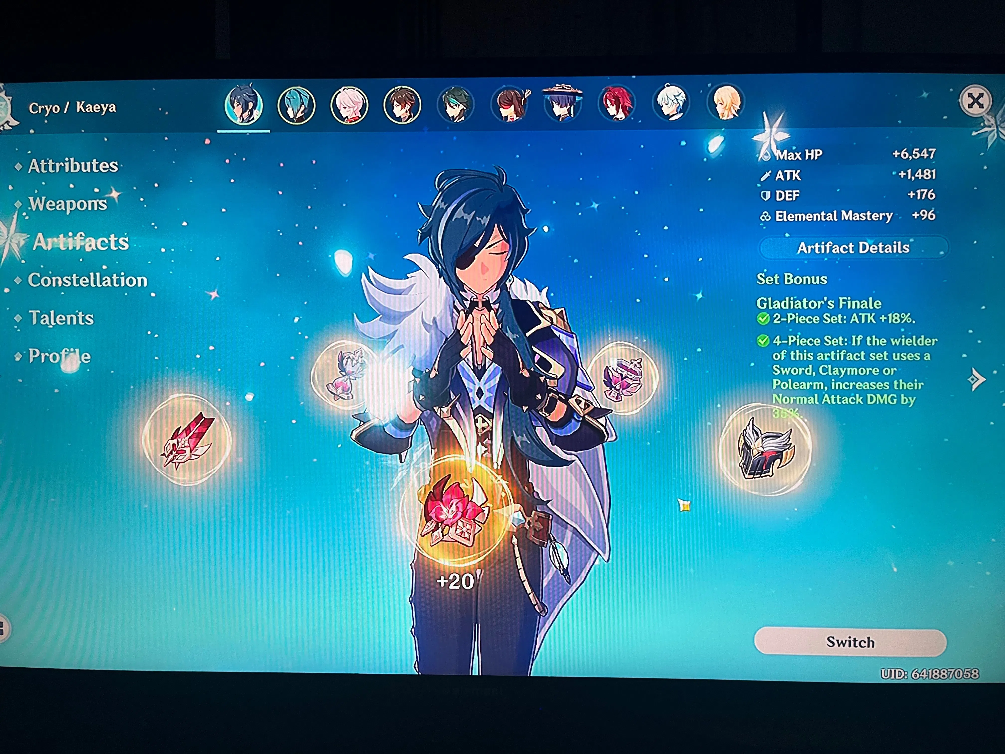 My Kaeya Build and Stats Genshin Impact | HoYoLAB