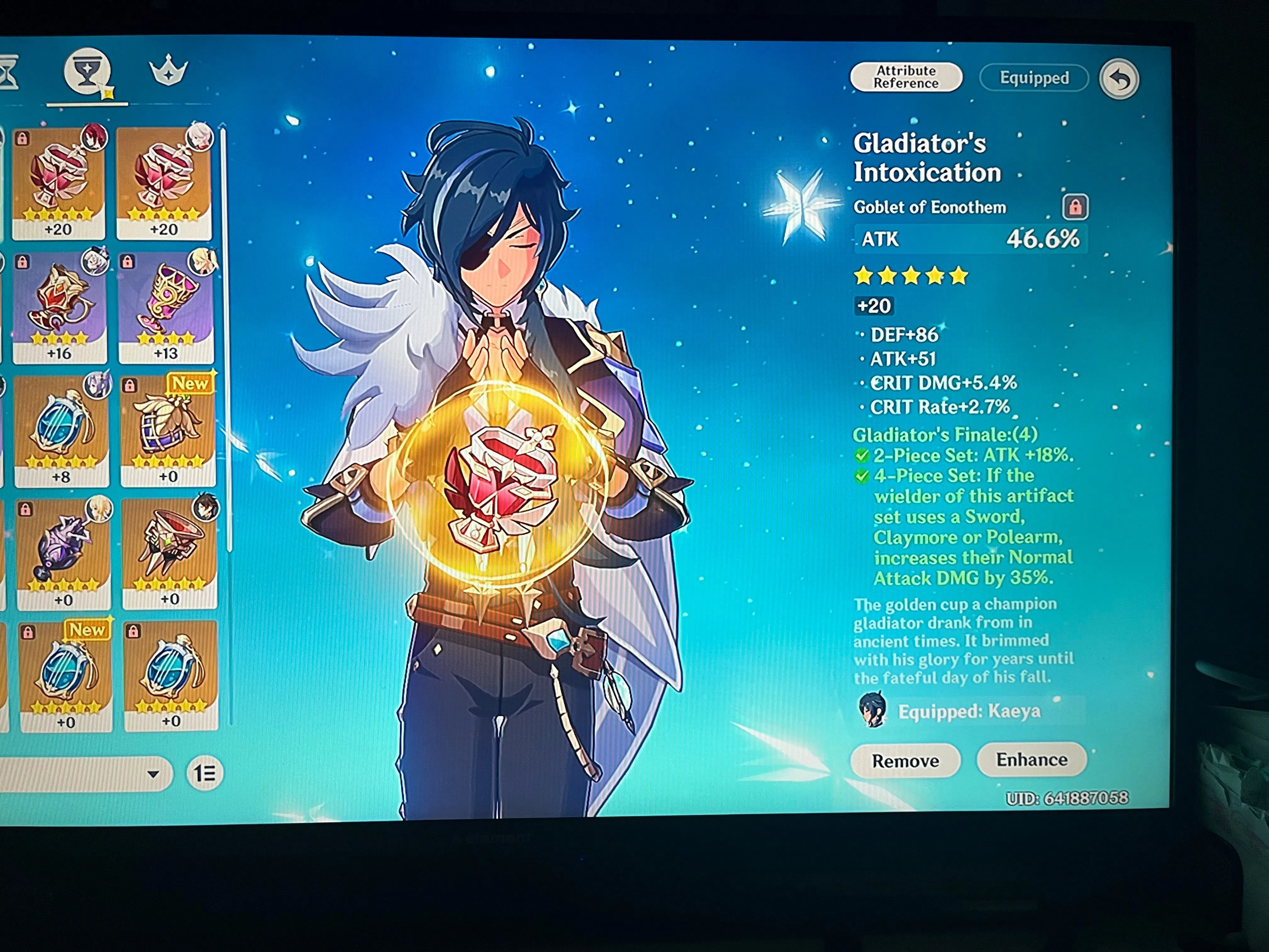 My Kaeya Build and Stats Genshin Impact | HoYoLAB