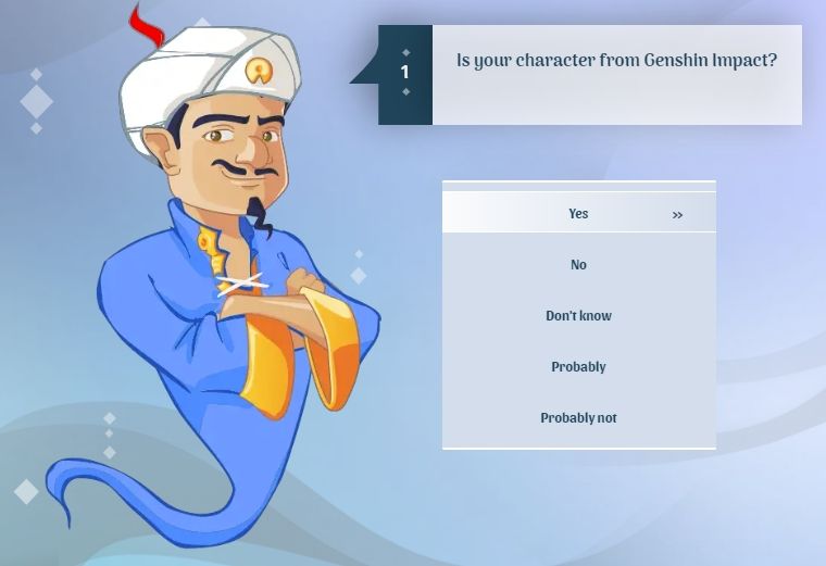 When Akinator asks you THIS as #1 question Genshin Impact | HoYoLAB