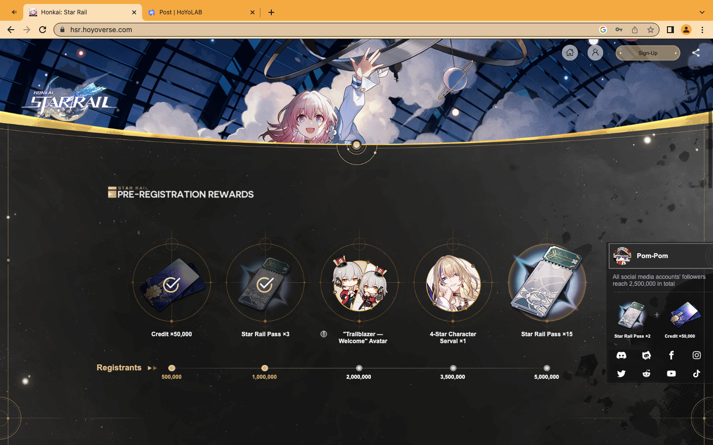 Pre Register For Hsr Please We Need 35mil So We Get Mommy Serval Honkai Star Rail Hoyolab