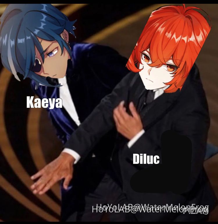 DILUC SLAPPING KAEYA MEME !!!!!! (Repost but still my og work) Genshin ...